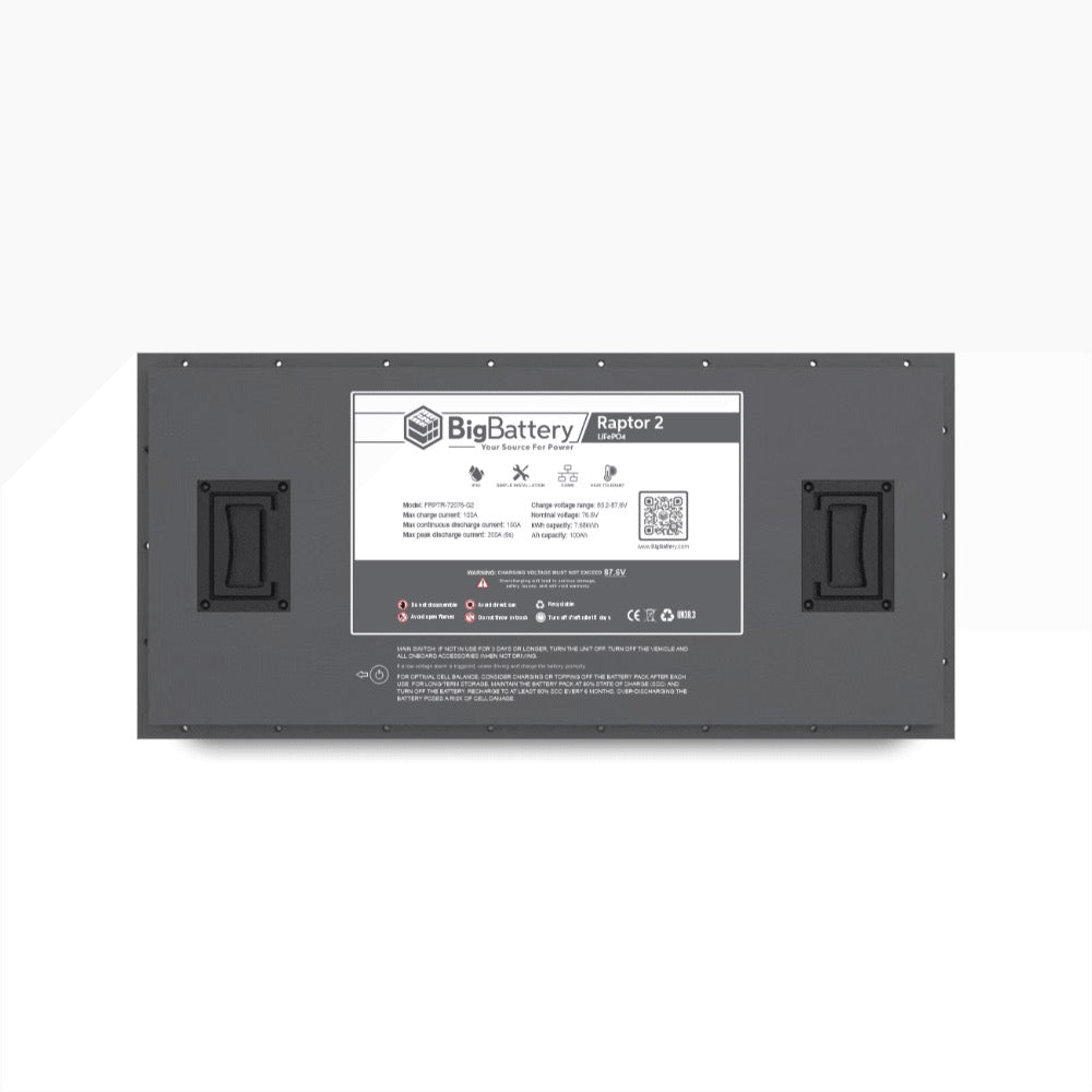 Big Battery 72V RAPTOR 2 - 7.68kWh LiFePO4 FRPTR-72076-G2 — Eco Emperor