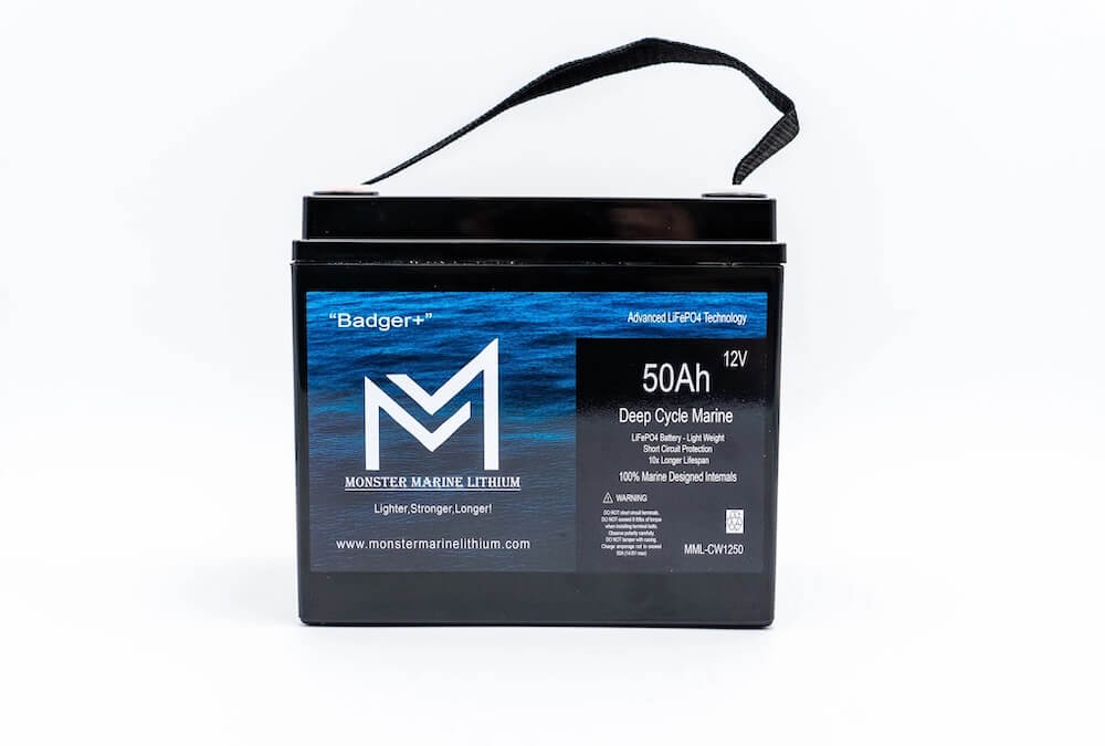 Monster Marine Lithium 12V 50Ah Lithium Marine Deep Cycle Battery "Hye ...
